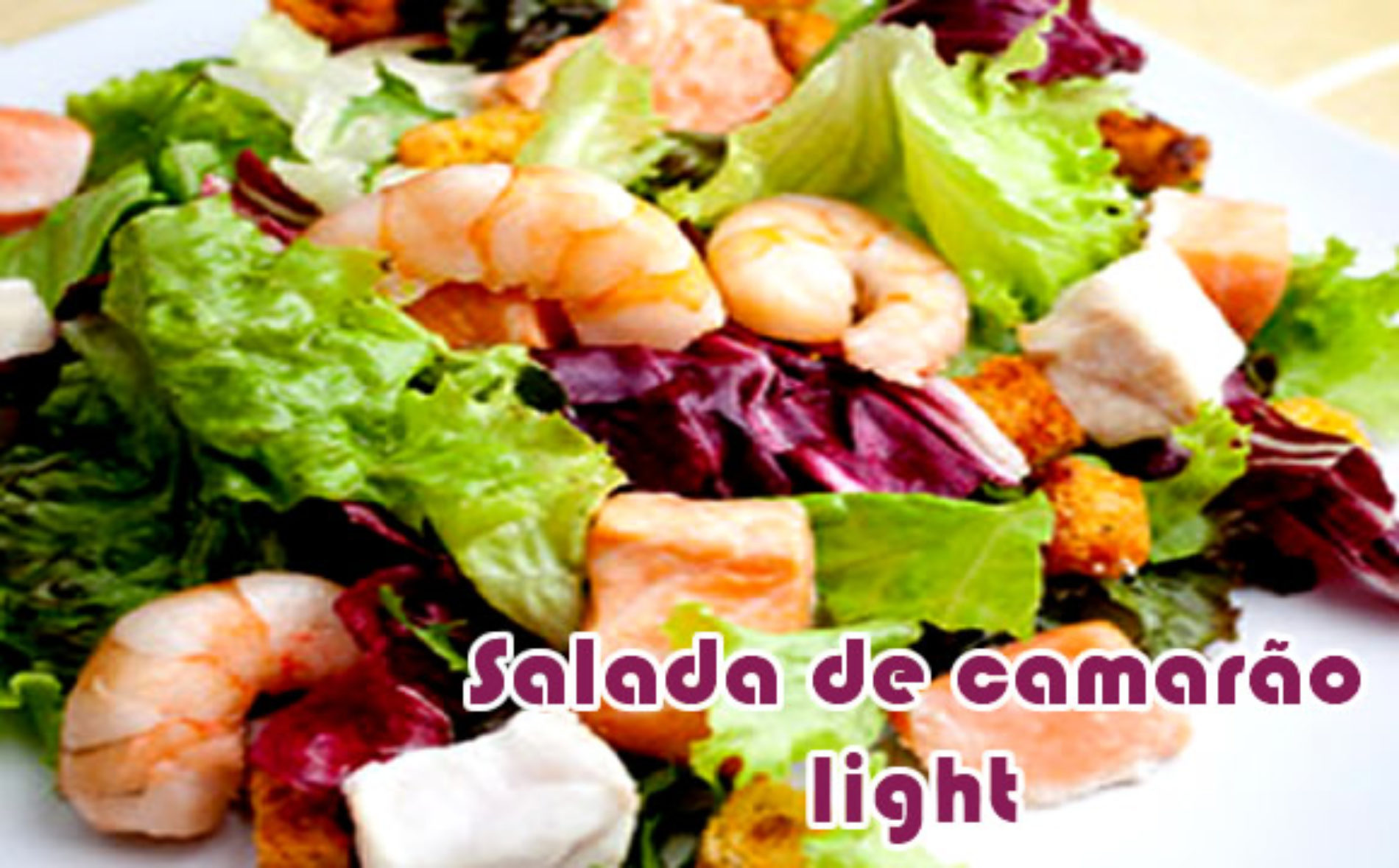 Salada de camarão com molho | Receitas Fitness